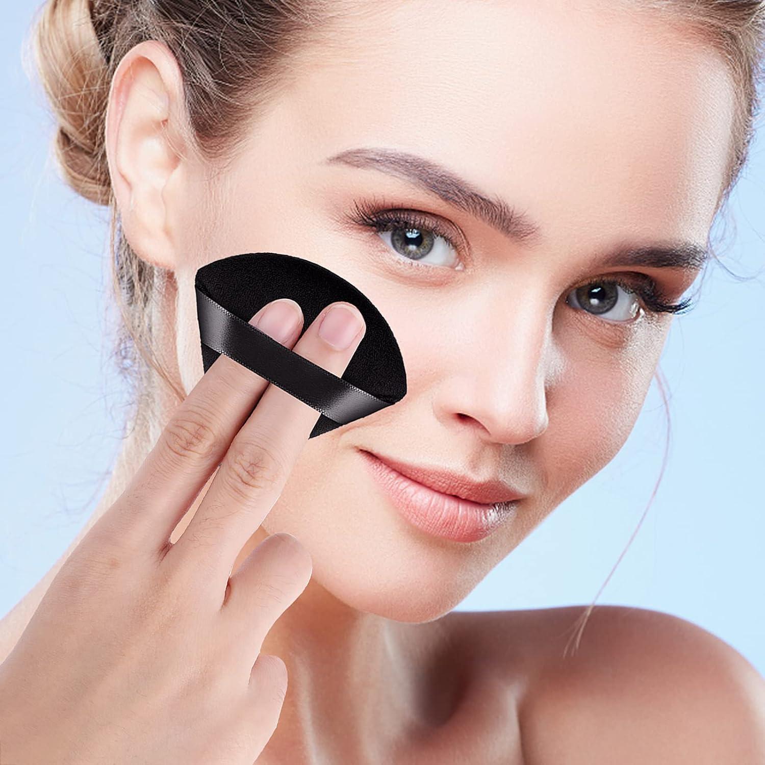 Velour Soft Triangle Powder Puff Set - 12pcs Makeup Sponges for Face ...