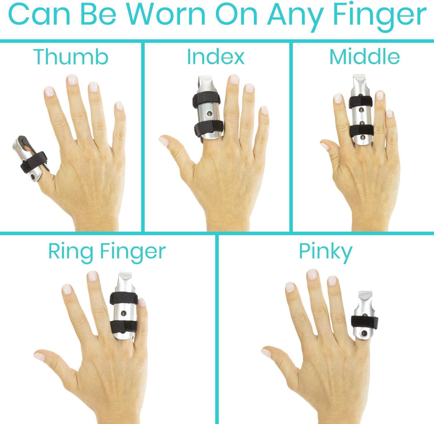 Vive Aluminum Finger Splint Set (3 PCS) - Trigger Finger Support for ...