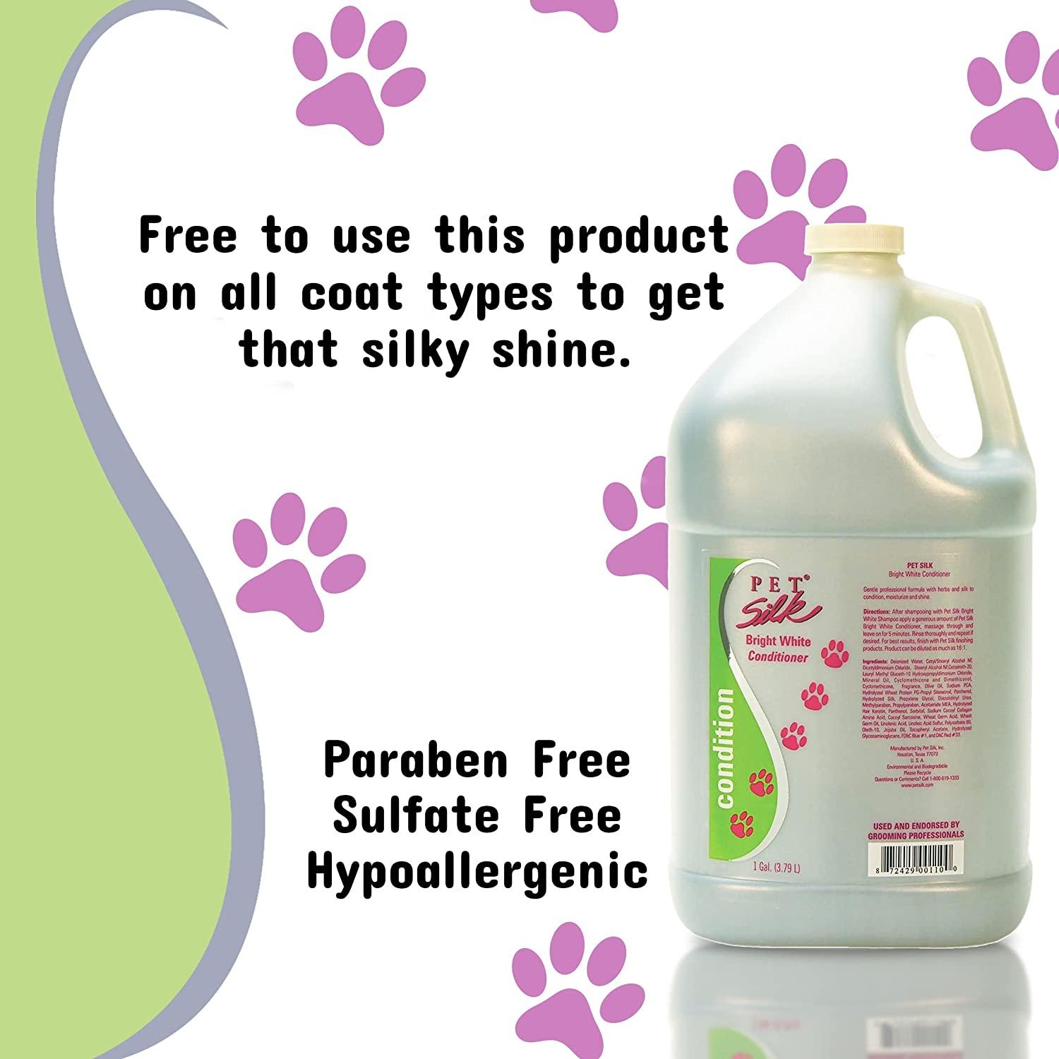 PET SILK Bright White Conditioner 128 Oz - Professional Pet Grooming ...