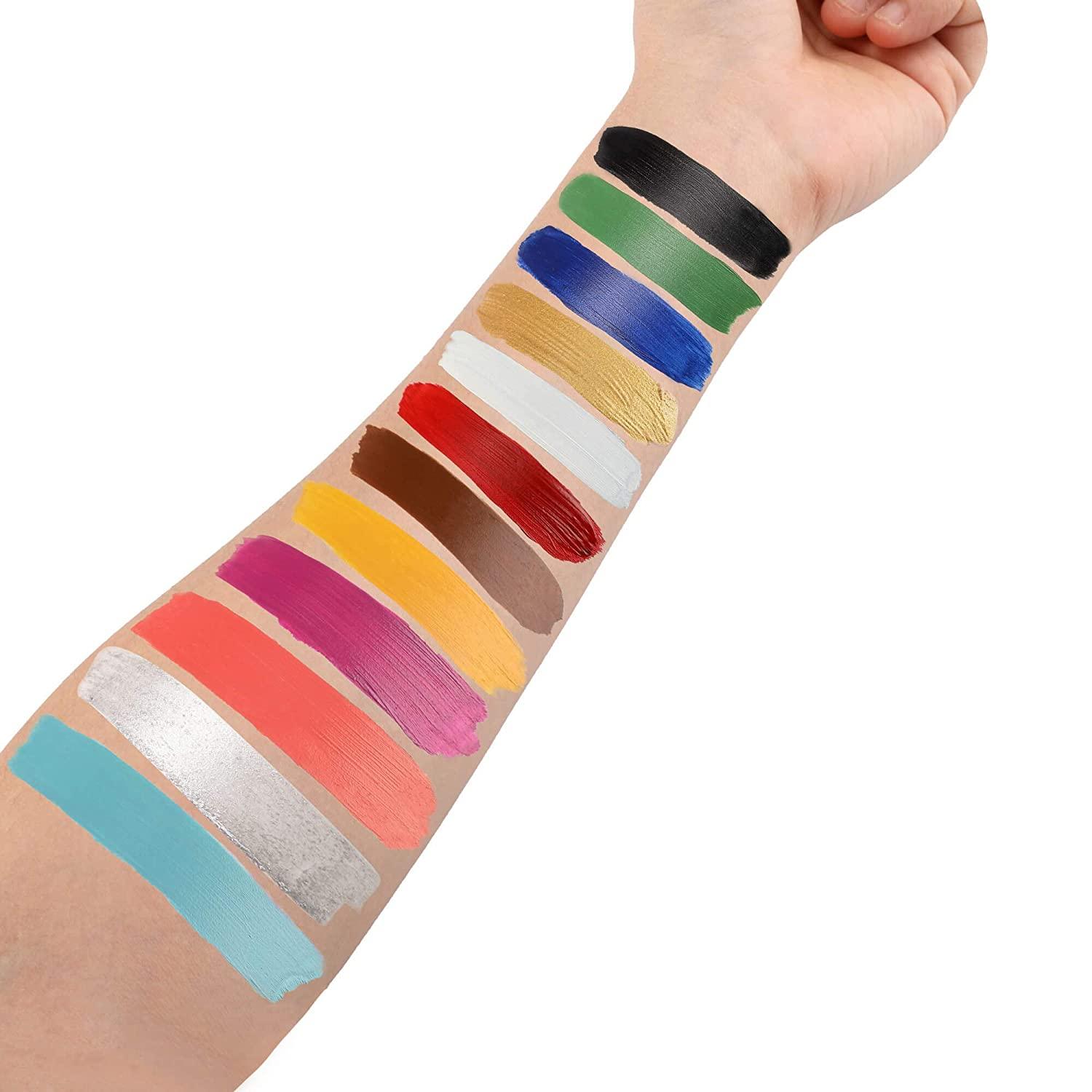 DELISOUL SFX Makeup Kit - 12 Colors Palette for Face Body Painting ...