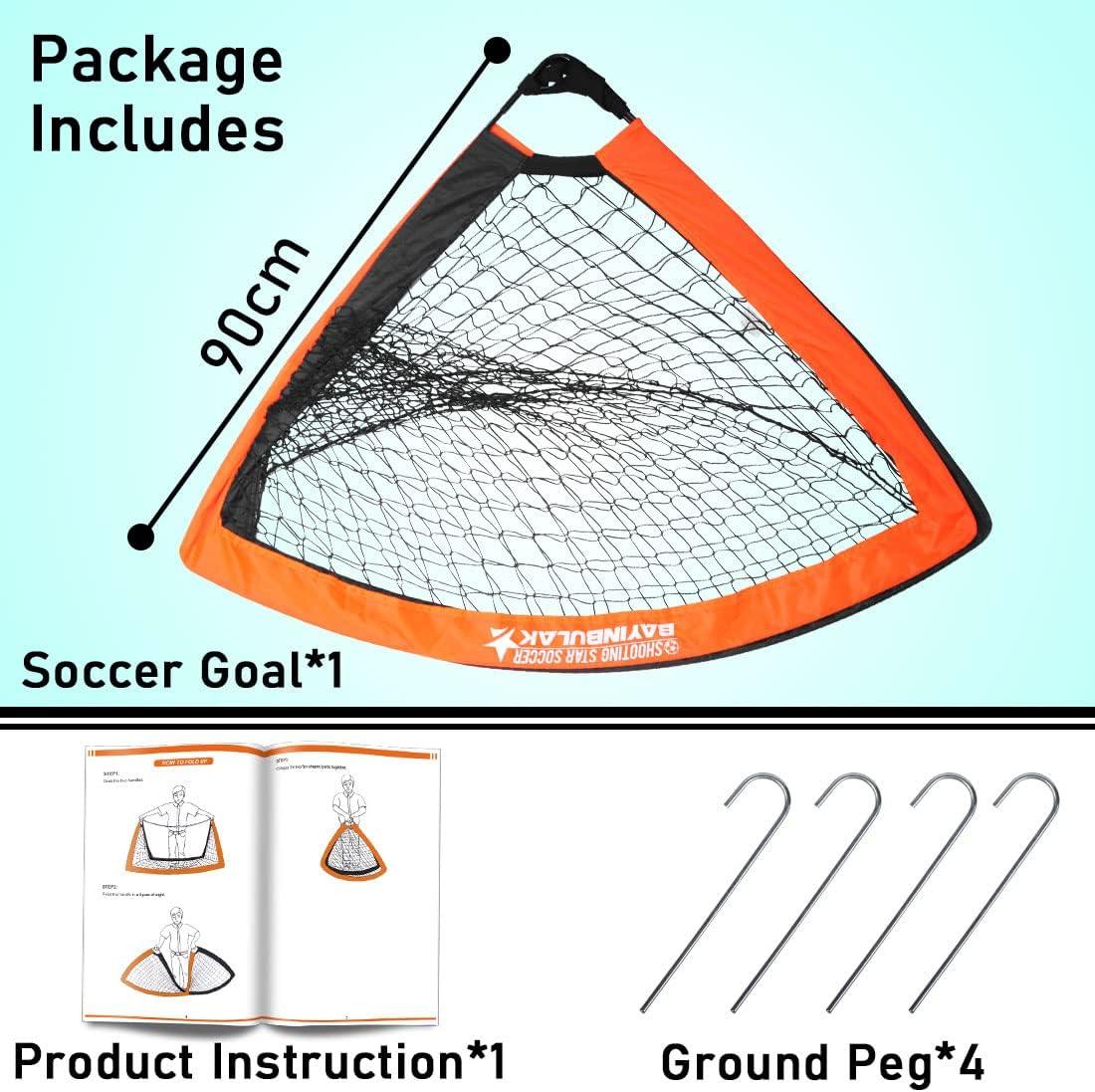 Soccer Goal Pop Up Net for Kids Backyard - 4' x 3' Orange - 1 Pack ...