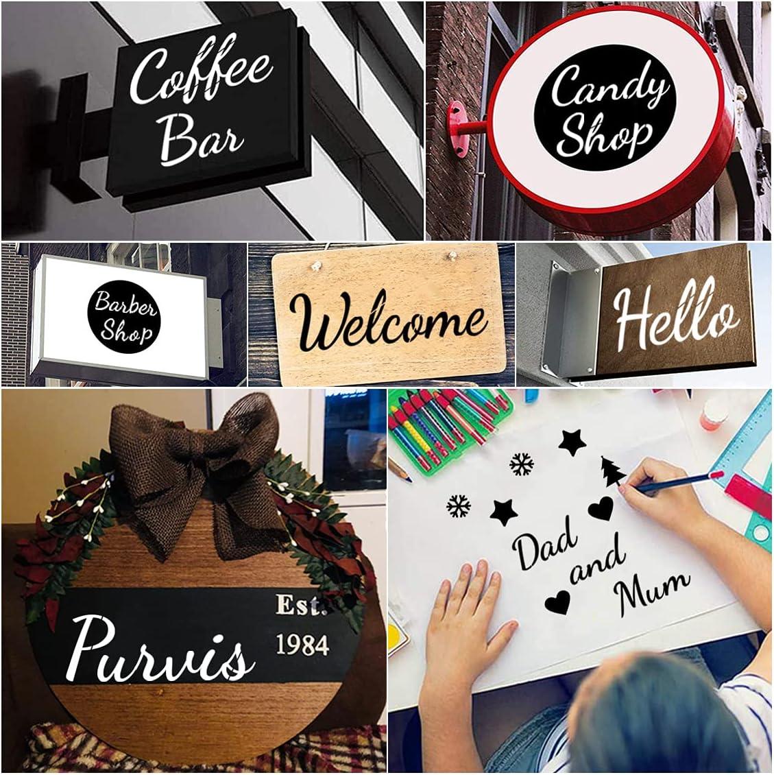 44 Pack Large Letter Stencils for Painting on Wood - Alphabet, Numbers ...