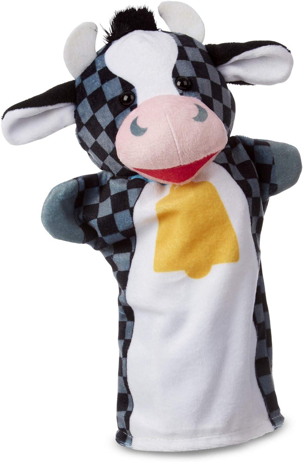 Melissa & Doug Barn Buddies Hand Puppets Set - Cow, Sheep, Horse, Duck ...