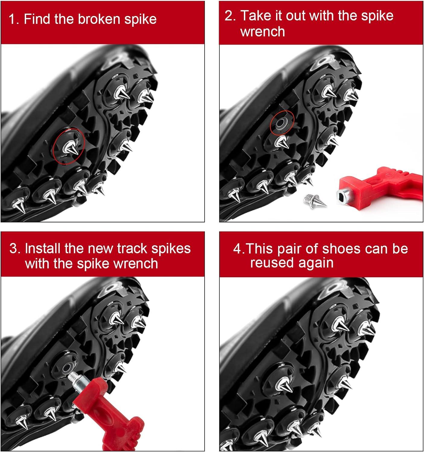 TOYMIS 120pcs 1/4 Inch Steel Pyramid Track Spikes with Spike Wrench ...