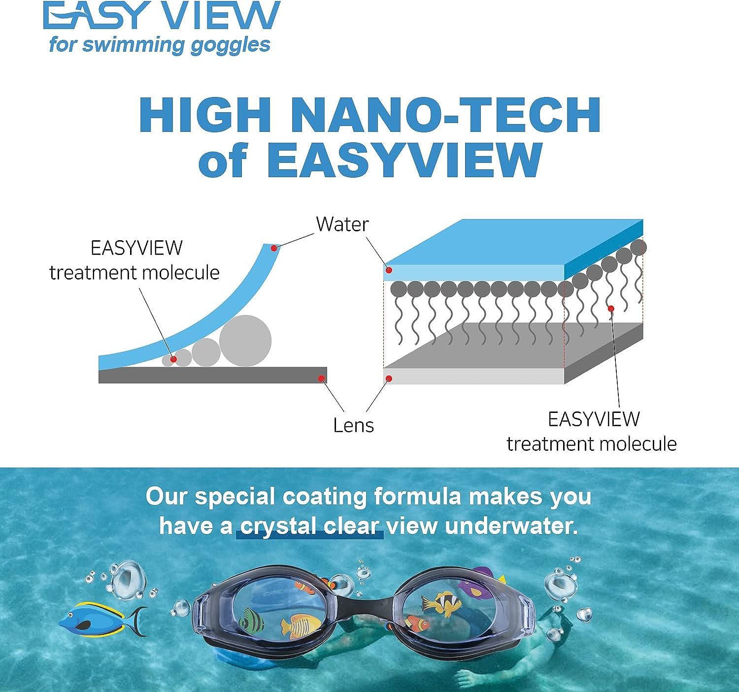 Easy View Premium Anti-Fog Liquid for Swimming Goggles & Diving Masks ...