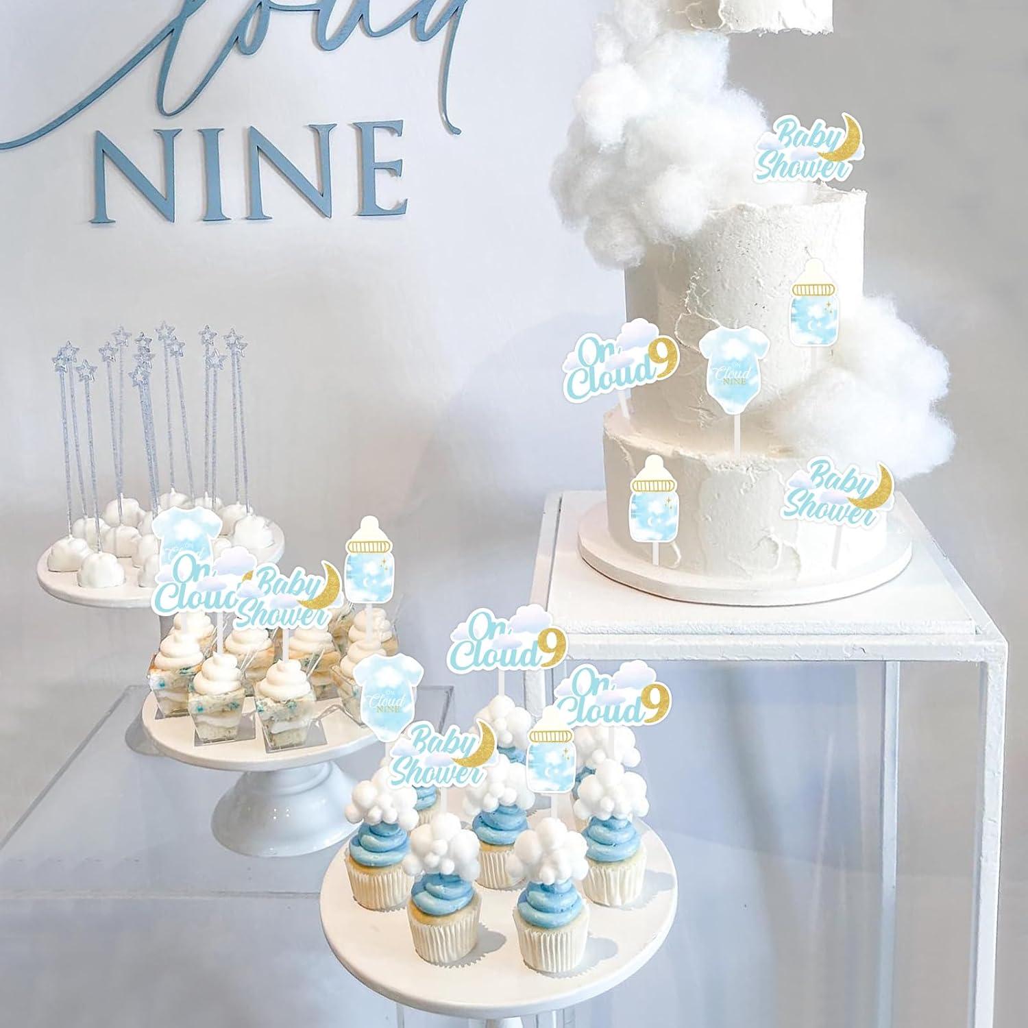 Sursurprise On Cloud 9 Baby Shower Decorations 36PCS Cloud Nine Baby ...