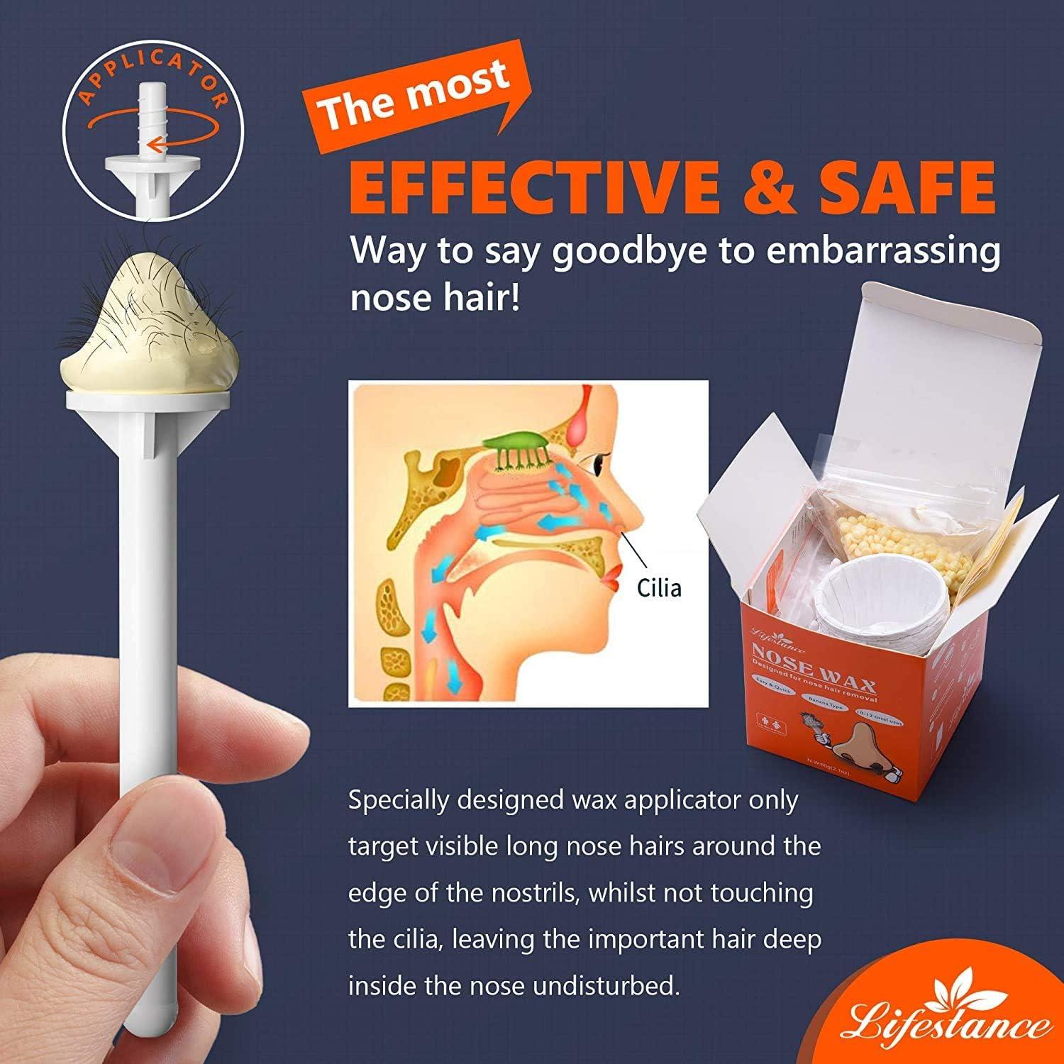 Lifestance Nose Wax Kit for Men - 80g Painless Nose Hair Removal, Easy ...