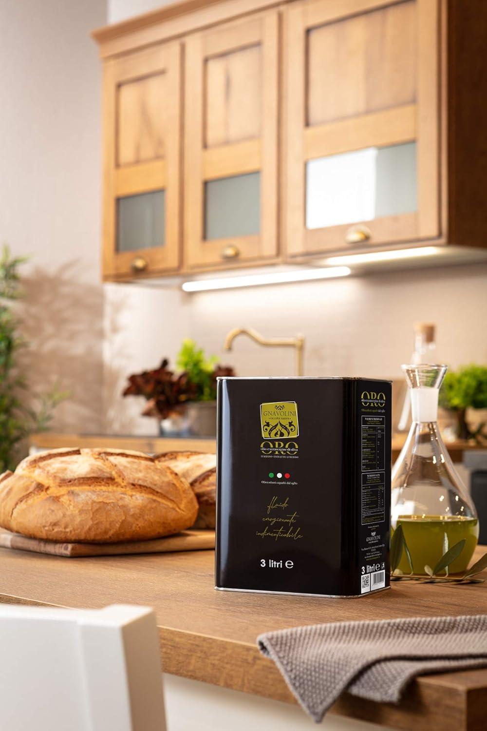 Premium Native Olive Oil Extra 100% Italian - Cold Pressed 3L Canister ...