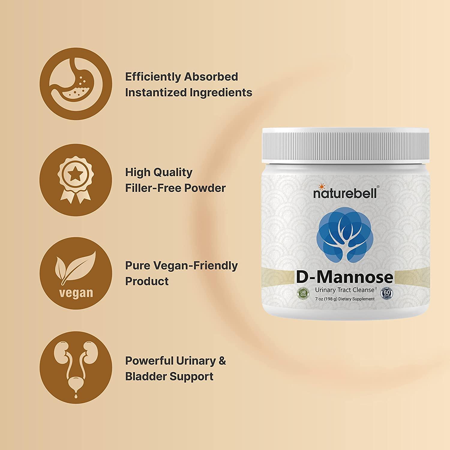 Pure D Mannose Powder, Instantized for Better Absorption, 7 Ounce (198 ...