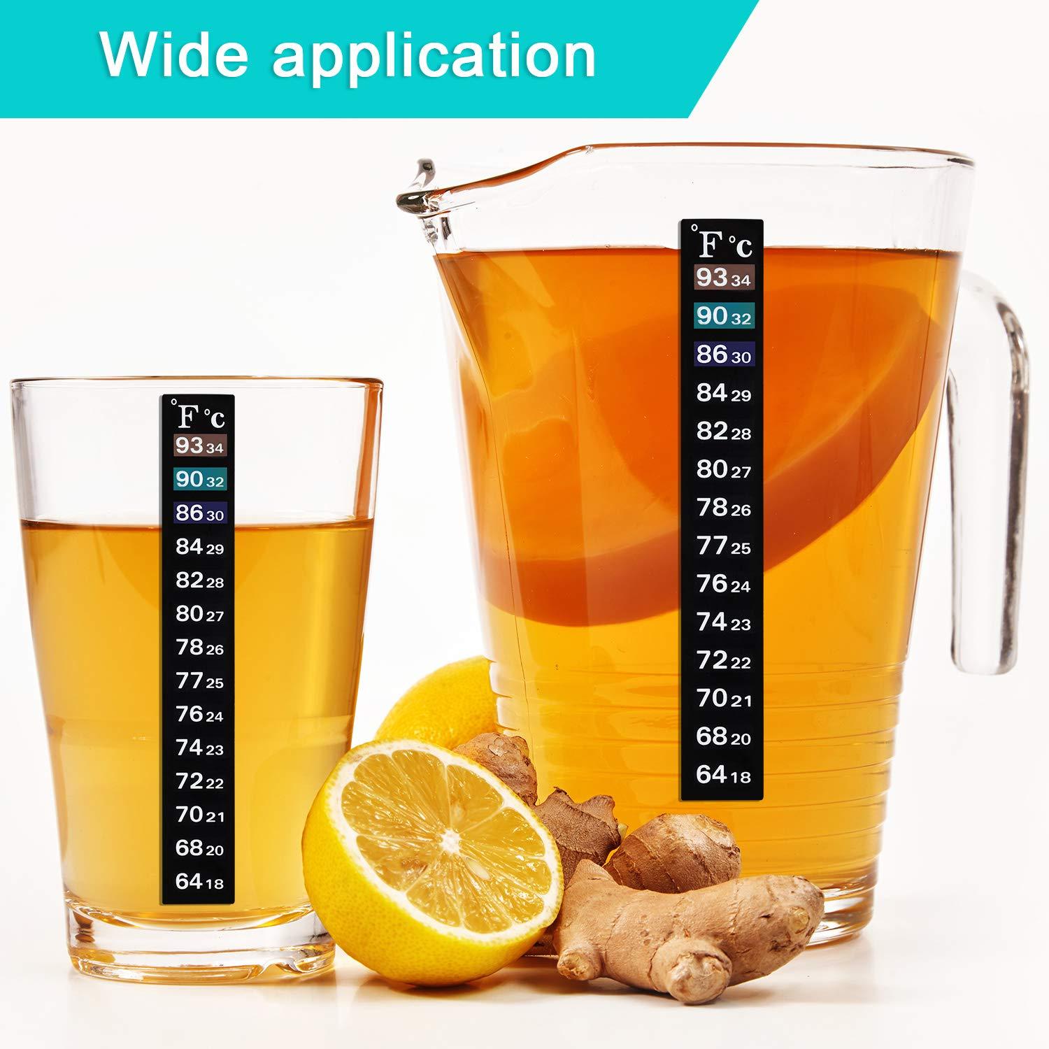 20-Piece Aquarium Digital Temperature Sticker Strips - Fahrenheit and ...