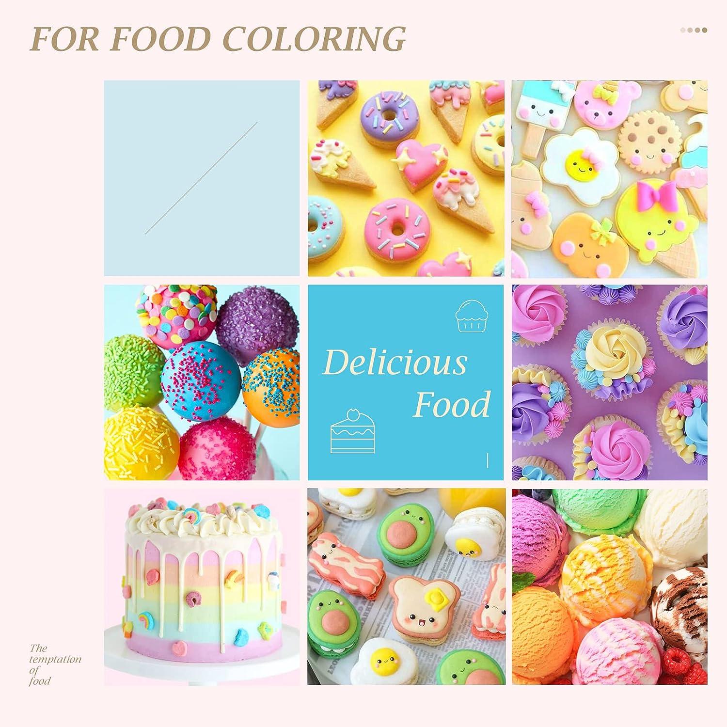 12 Color Cake Food Coloring Set - Nomeca Vibrant Food Grade Liquid Dye ...