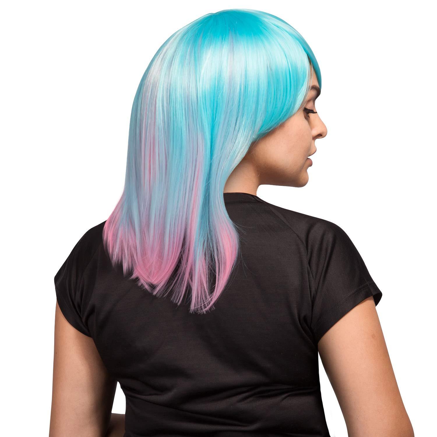 AGPTEK Multi-Color Ombre Short Bob Wig | Shoulder Length Hair Extension ...