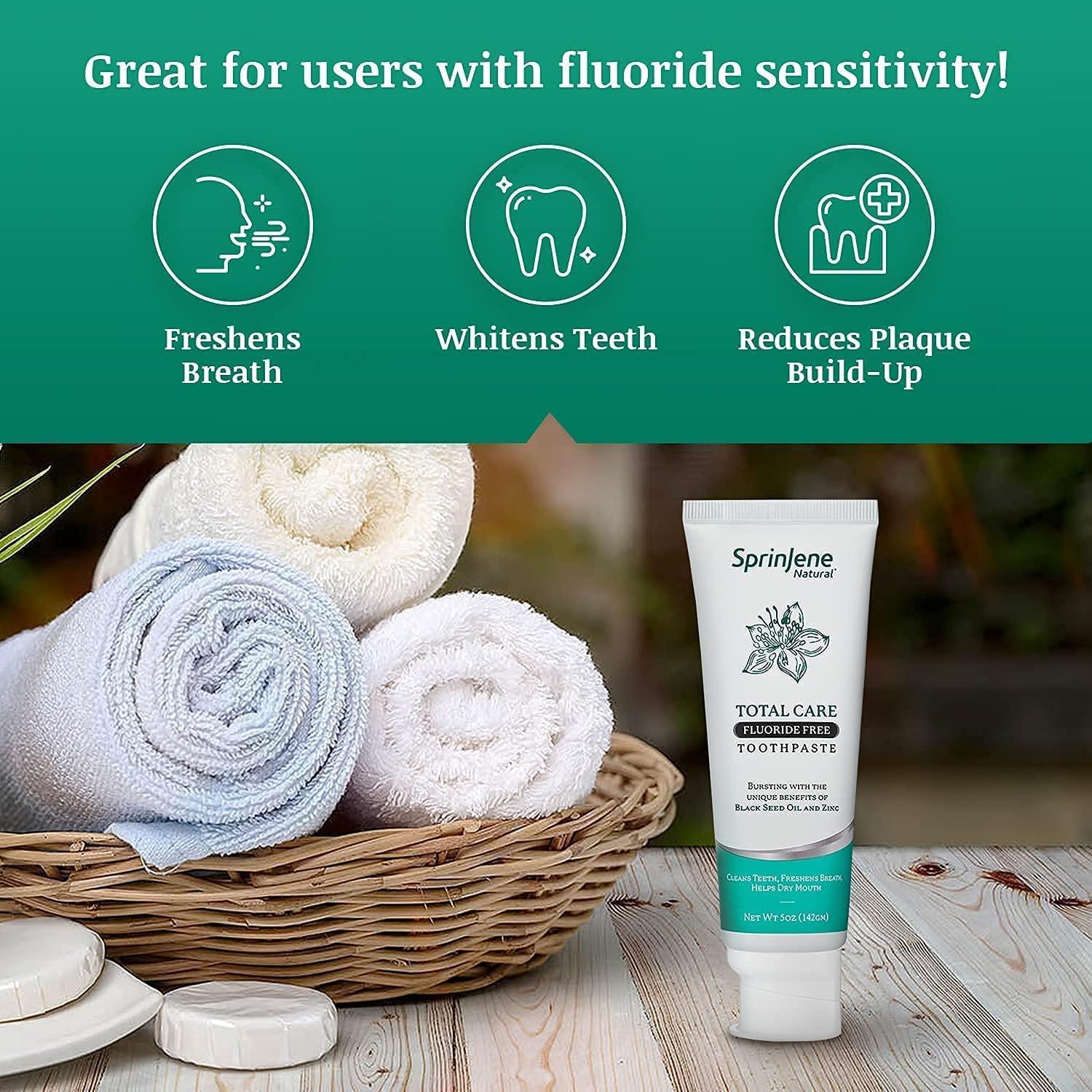 SprinJene Natural Total Care Fluoride Free Toothpaste - Improved ...