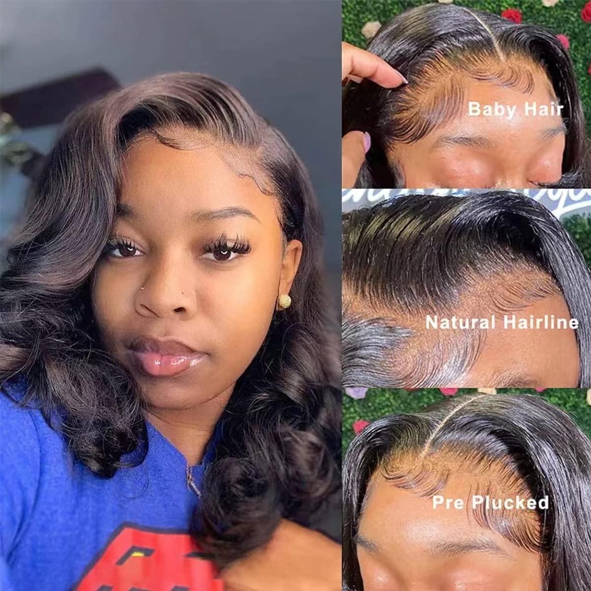 Short Bob Ocean Wave Body Wave 13x4 HD Lace Front Wig - Brazilian Remy ...