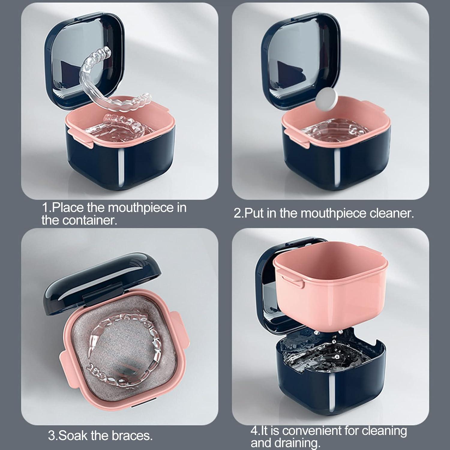 Portable Dental Prosthesis Box | Travel Tooth Container & Retainer ...