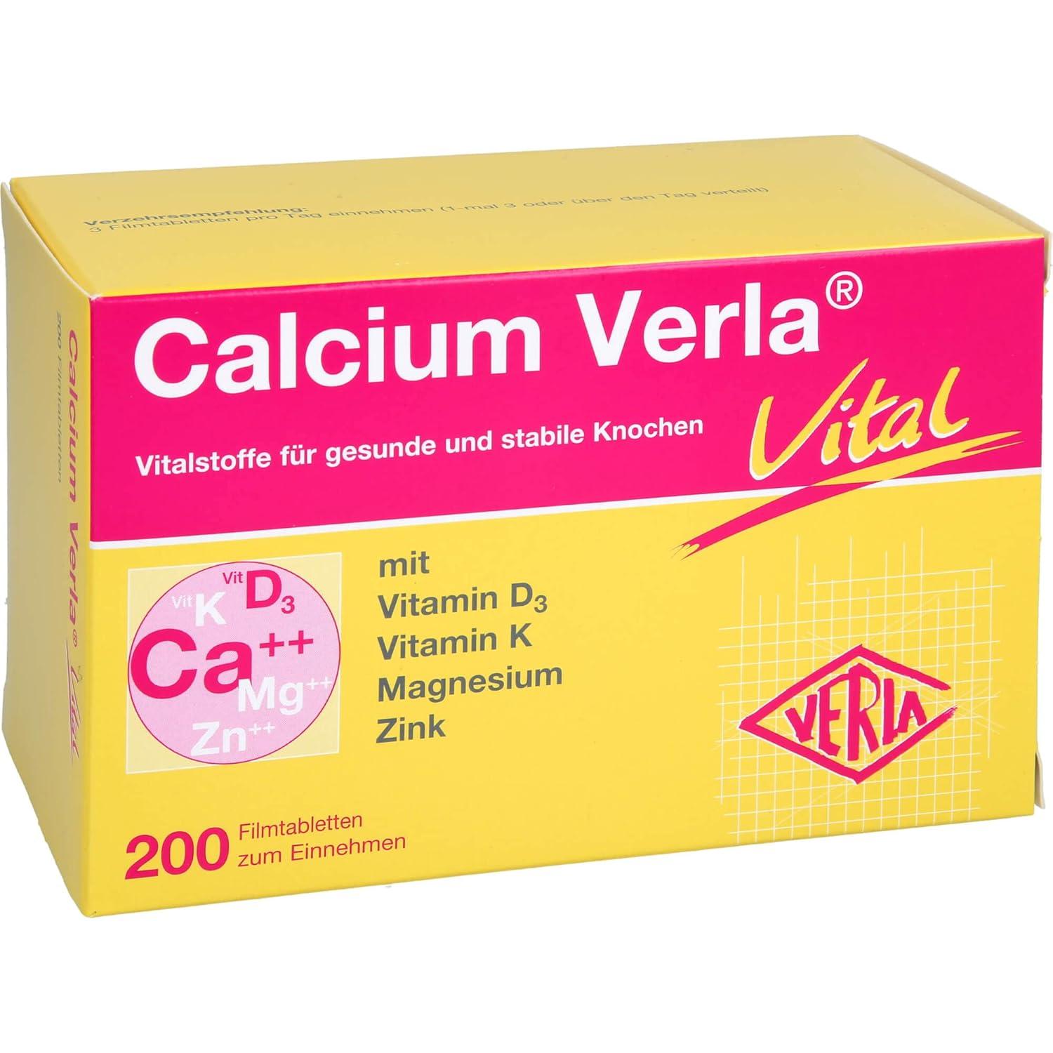 Calcium Verla Vital 200 ST - Premium Calcium Supplement for Bone Health ...