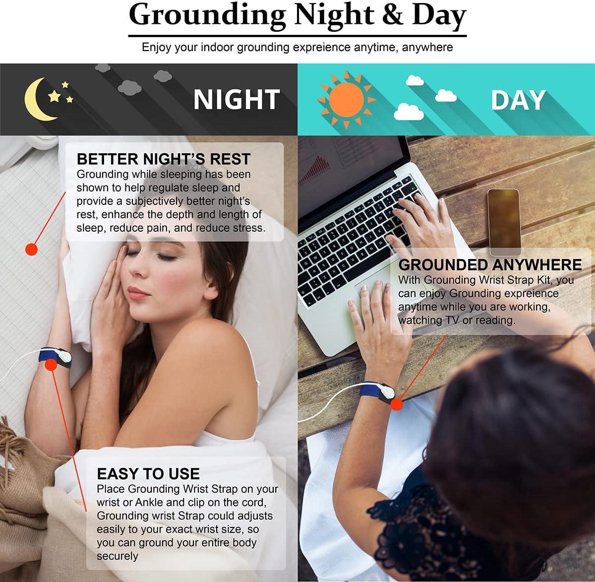 Earthing Pro Grounding Wrist Strap X2 with Straight Grounding Cable (4 ...