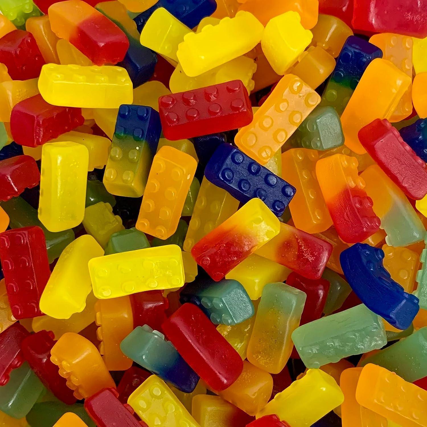Large 1kg Resealable Pouch of VEGAN Building Block Sweets Gummy Candy ...