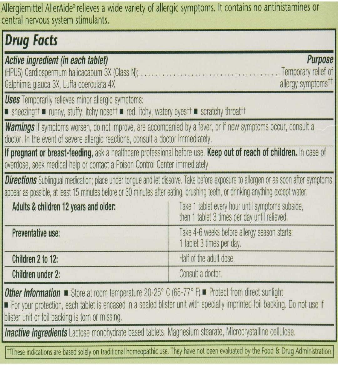 Boericke & Tafel AllerAide - 40 Tablets for Allergy Relief | Buy Online ...