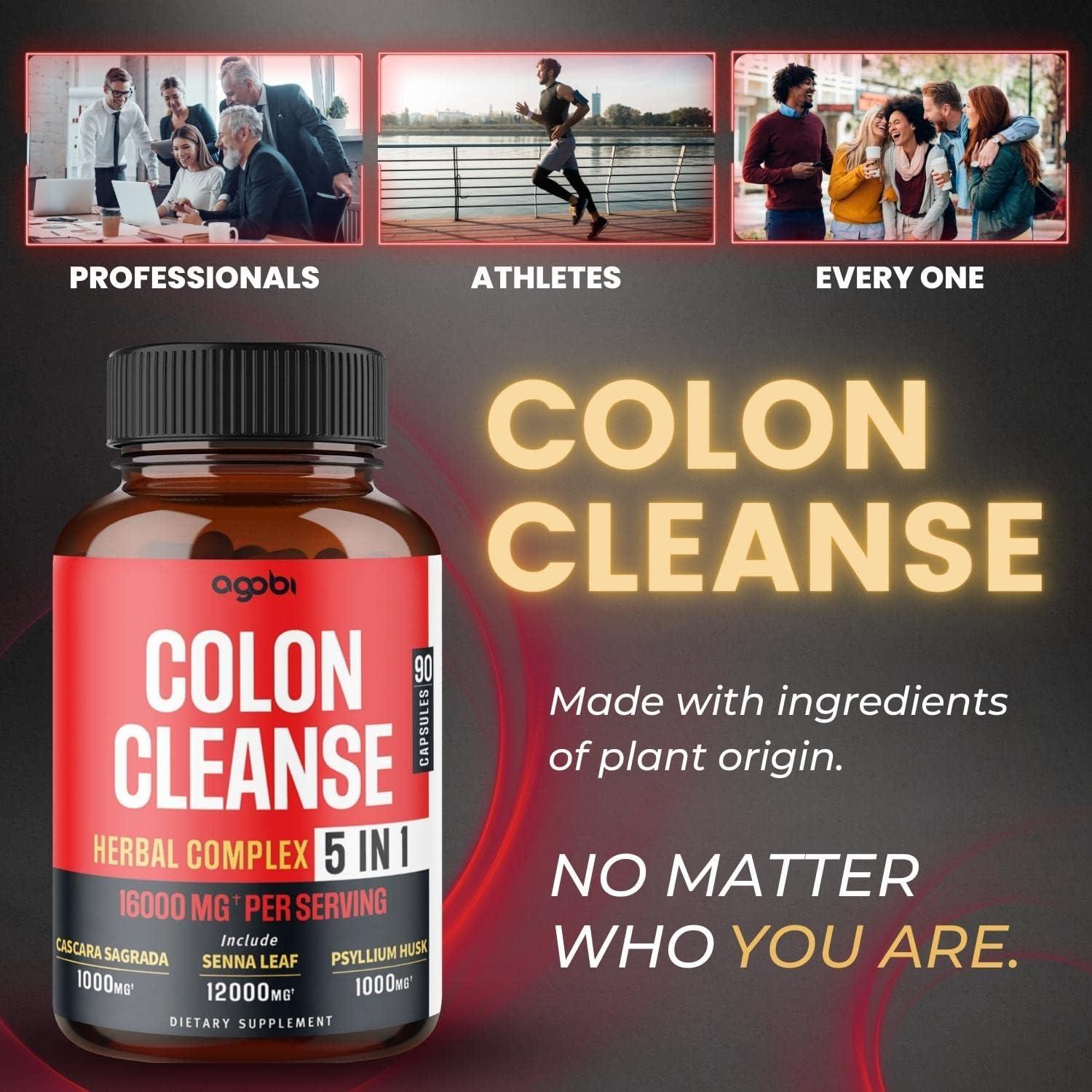 Colon Cleanse Support Supplement - 5in1 Formula 16000mg | Senna Leaf ...