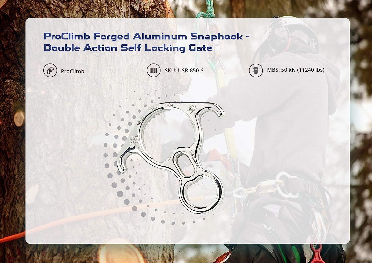 ProClimb 50 kN Stainless Steel Rescue Figure 8 Descender with Bent-Ears ...