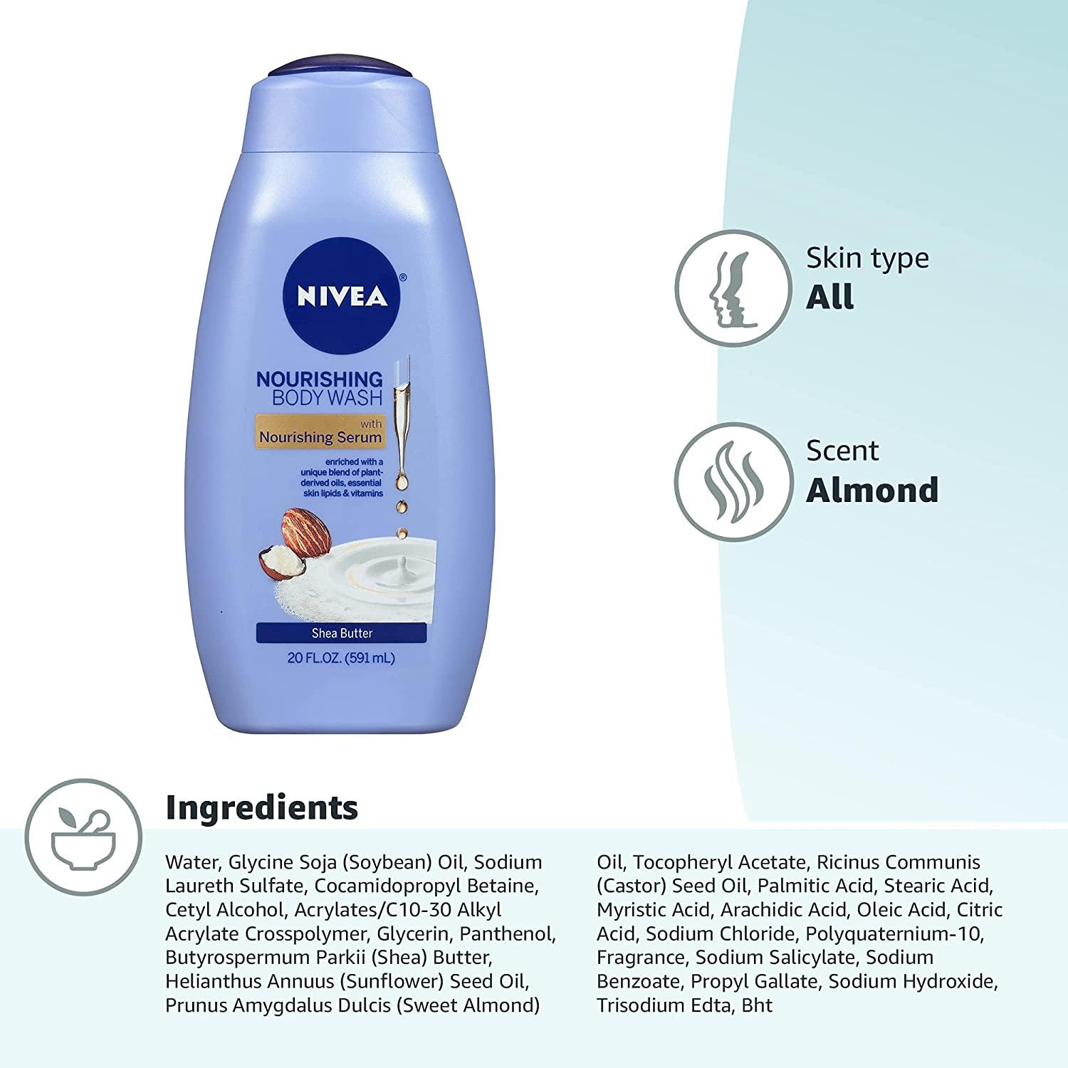 NIVEA Shea Butter Nourishing Body Wash - 20 Fl Oz Bottle | Moisturizing ...