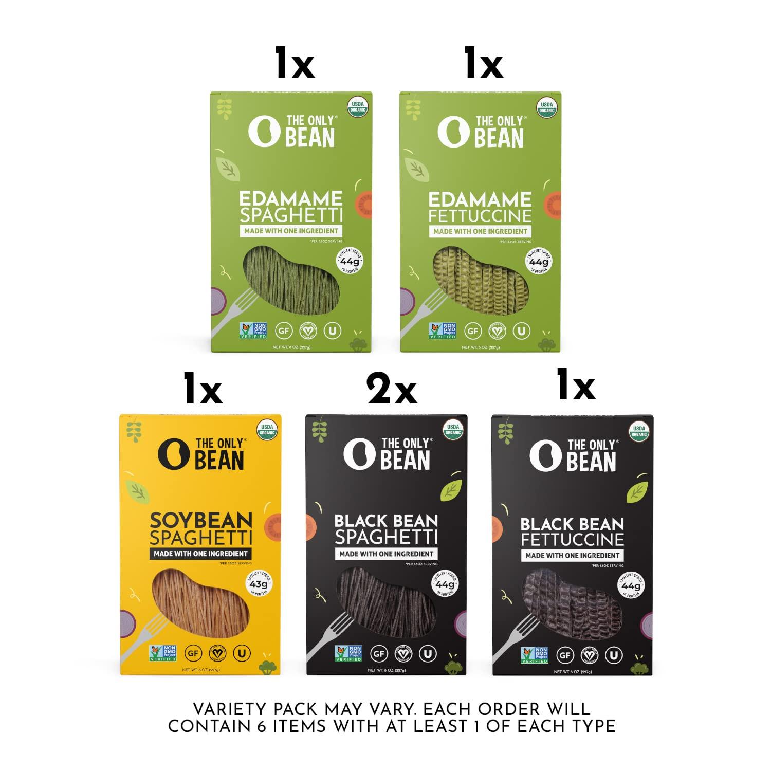 The Only Bean Soy Black Bean and Edamame Pasta - Gluten Free, Keto ...