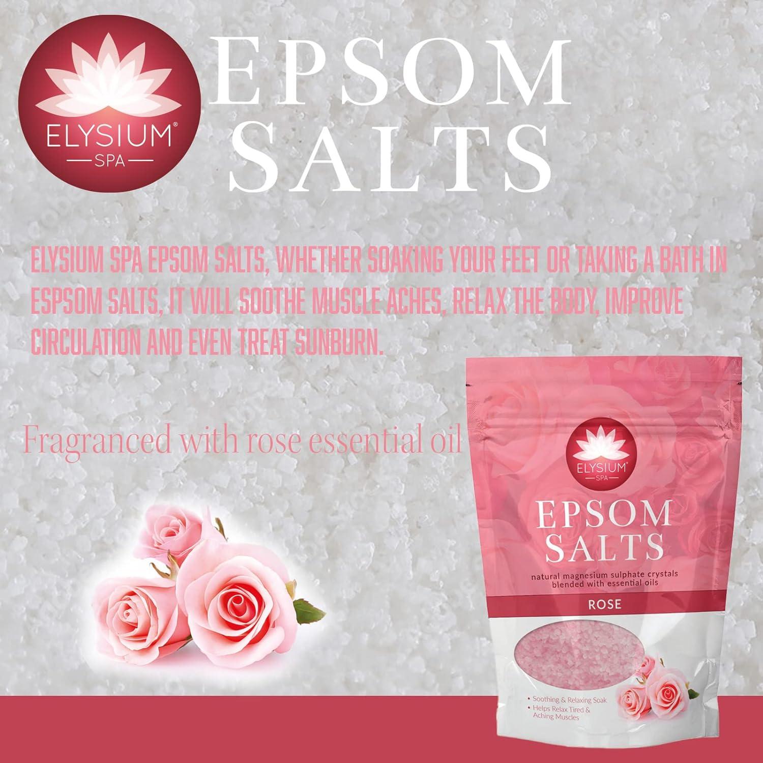 Elysium Spa Natural Rose Epsom Bath Salts - Relax and Rejuvenate with ...