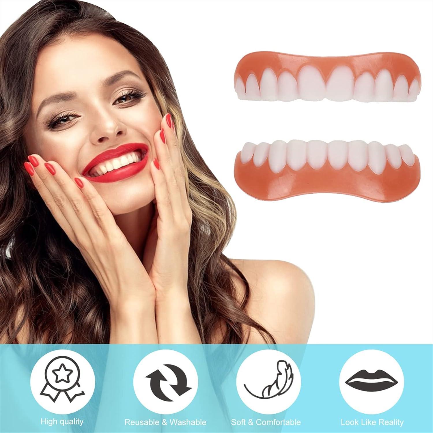 Buy Instant Smile Veneers - Top & Bottom False Teeth for a Perfect ...