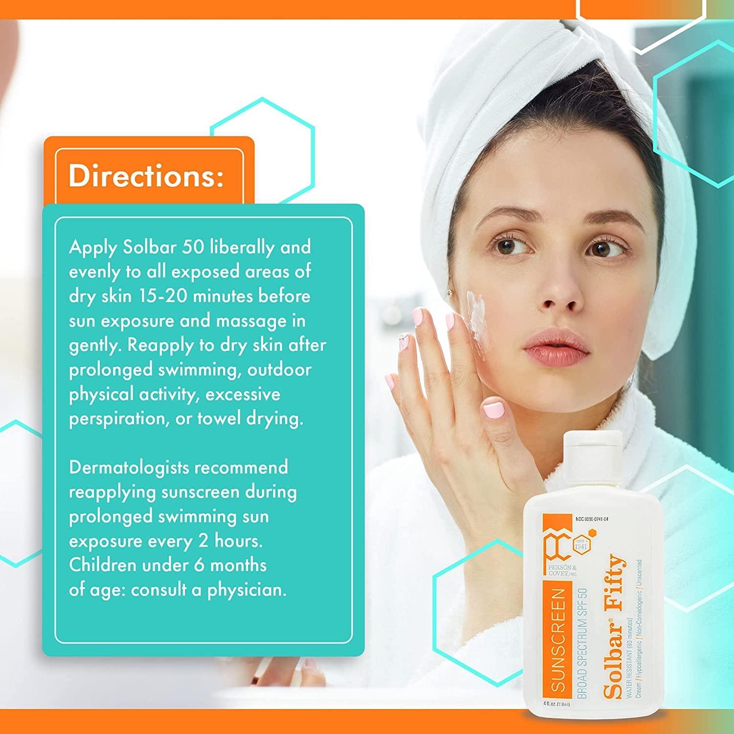 SolBar PF Cream 50 Sunscreen SPF 50 - Unscented 4 oz (Pack of 3) | Best ...