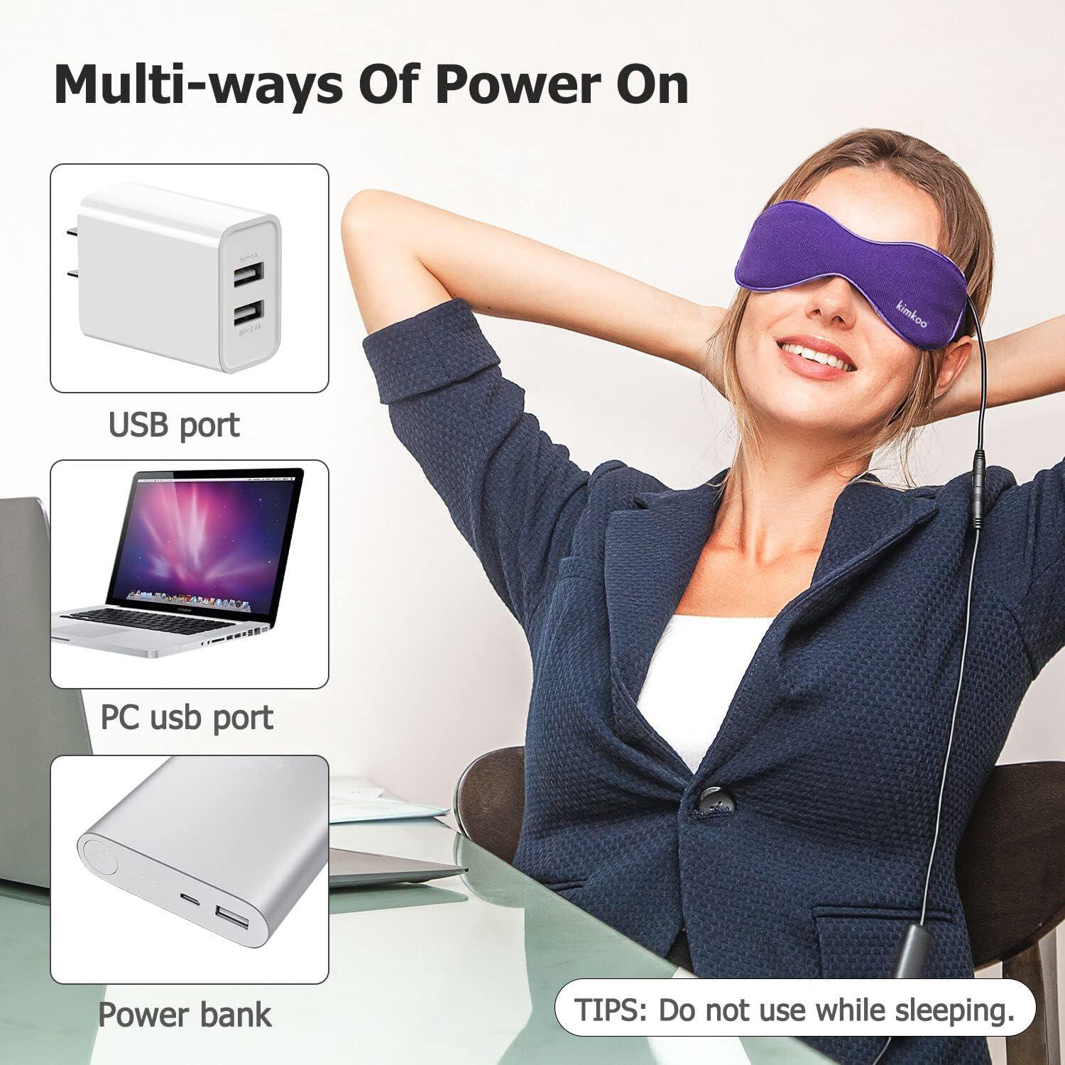 Heated USB Eye Mask for Dry Eyes Relief | Electric Warm Eye Compress ...