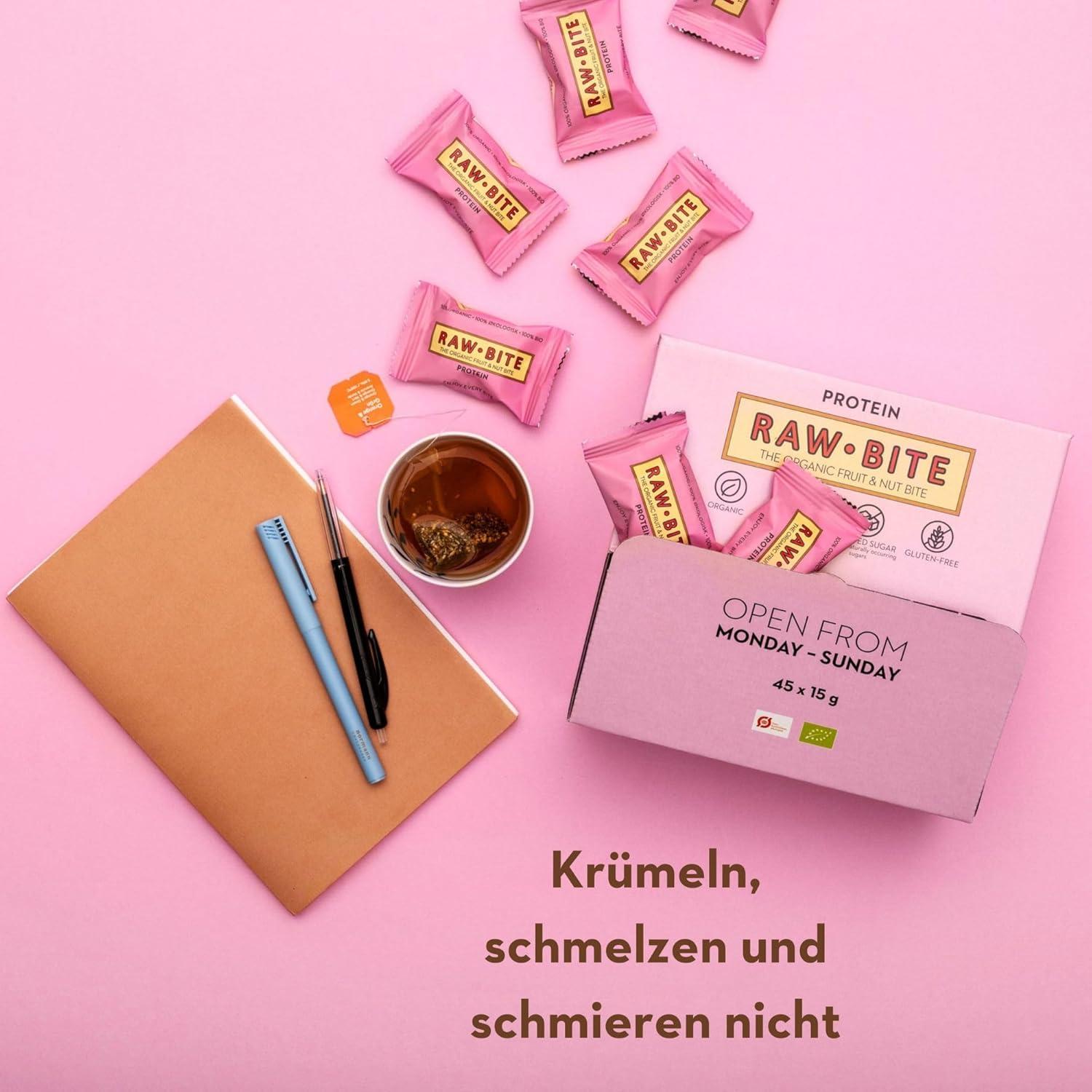 Buy Rawbite Protein Bar | 20g Protein Vegan Gluten-Free | 45 Bio ...