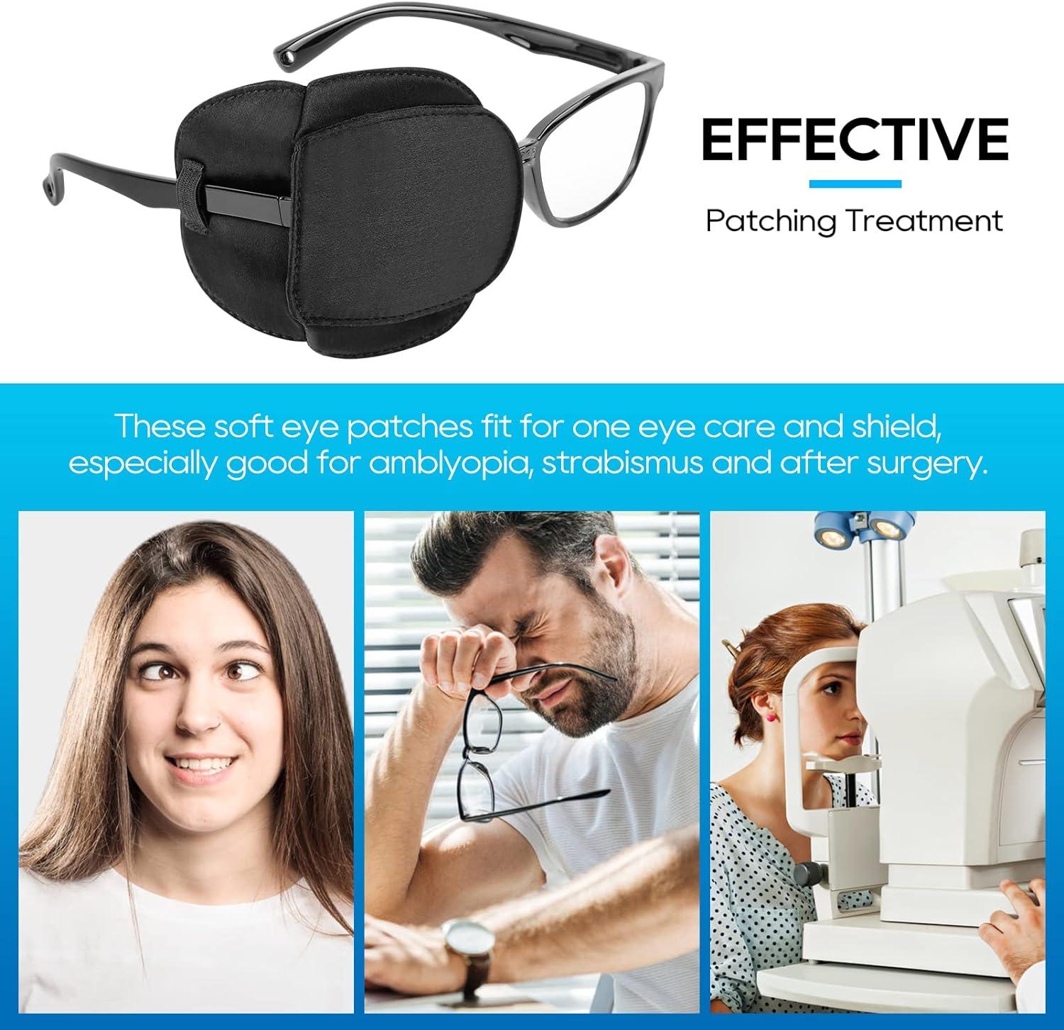 eZAKKA 3D Eye Patches for Adults Kids | Left Right Eye | Medical Silk ...