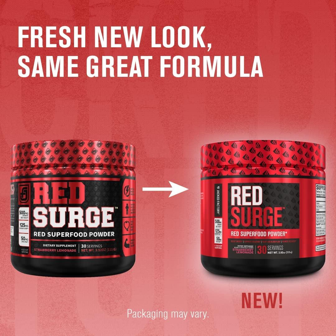 Red Surge Superfood Powder - Nitric Oxide Beet Supplement for Immune ...