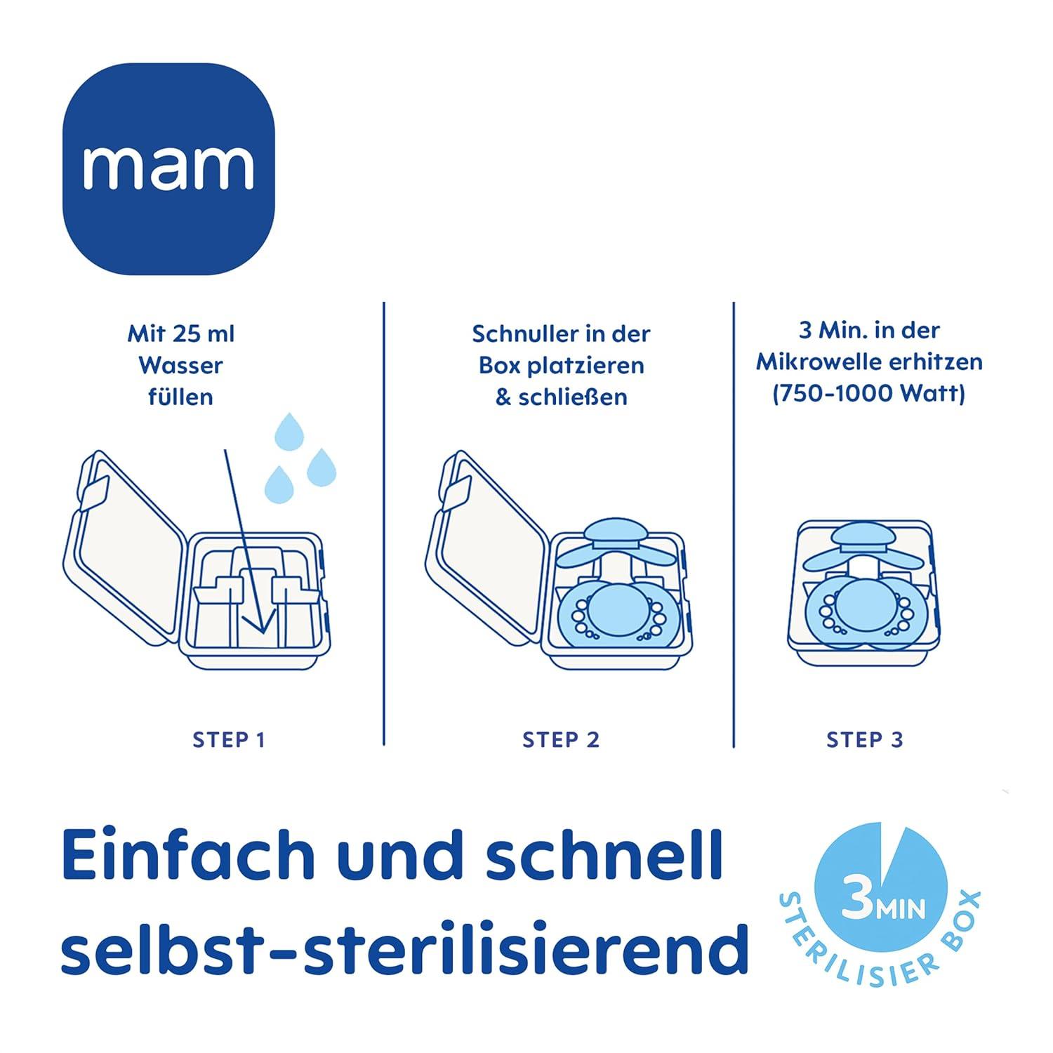 MAM Air Silicone Pacifier Set for 0-6 Months | Tooth-Friendly & Extra ...