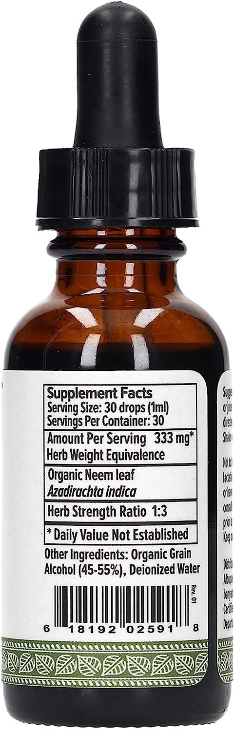 Banyan Botanicals Neem Liquid Extract - Certified Organic 1 oz | Pure ...