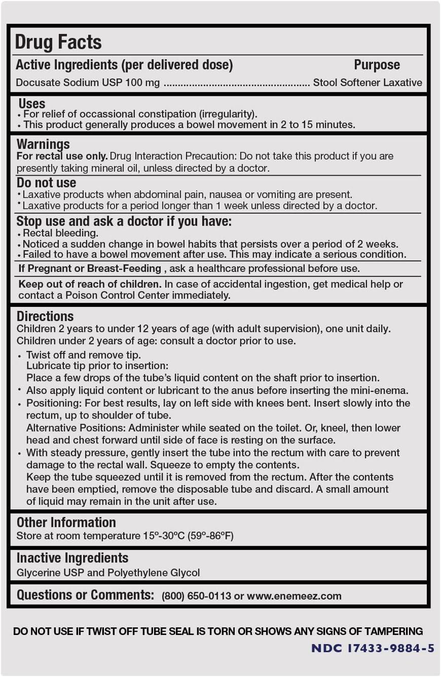 Docusol Kid's Mini Enema 100mg for Constipation Relief - 5 Count Pack ...