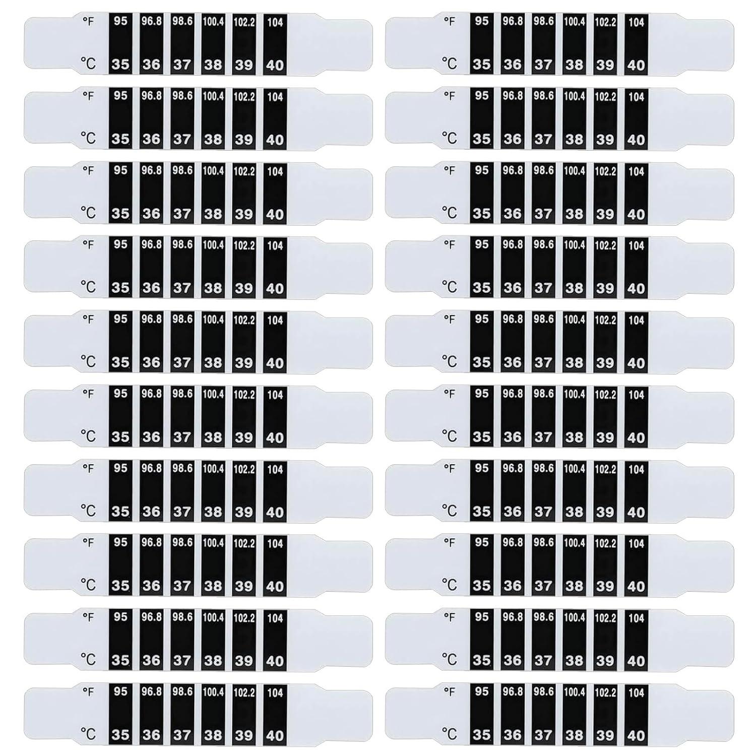 Forehead Thermometer Strips - 20 PCS Quick Read Reusable Forehead Head ...