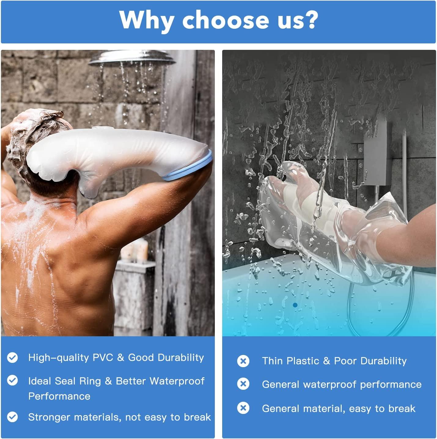 OPOVE Waterproof Adult Half Arm Cast Protector - Shower Cover for Hand ...