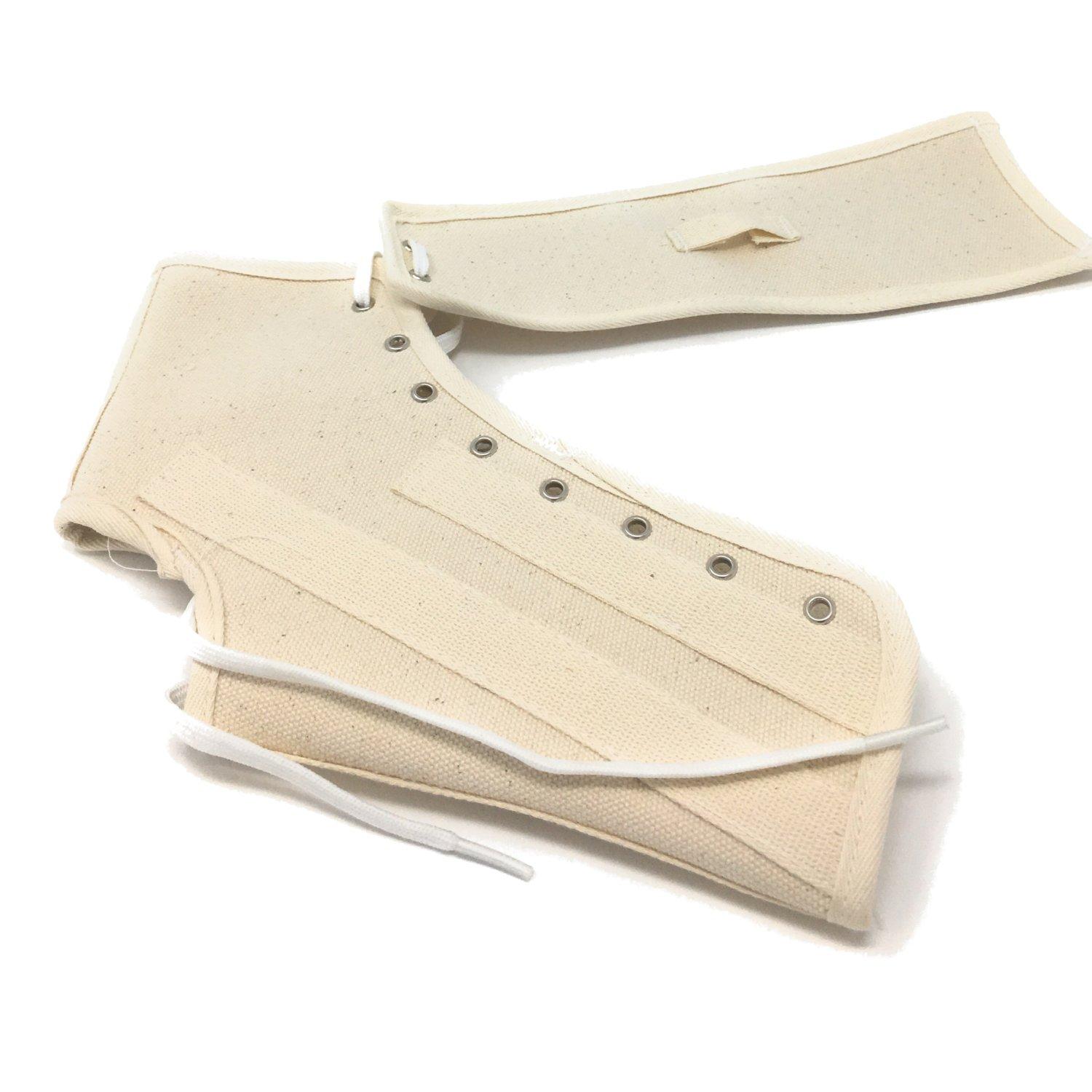 Medium White OTC Ankle Splint with Canvas Lace-Up Design and Rigid ...