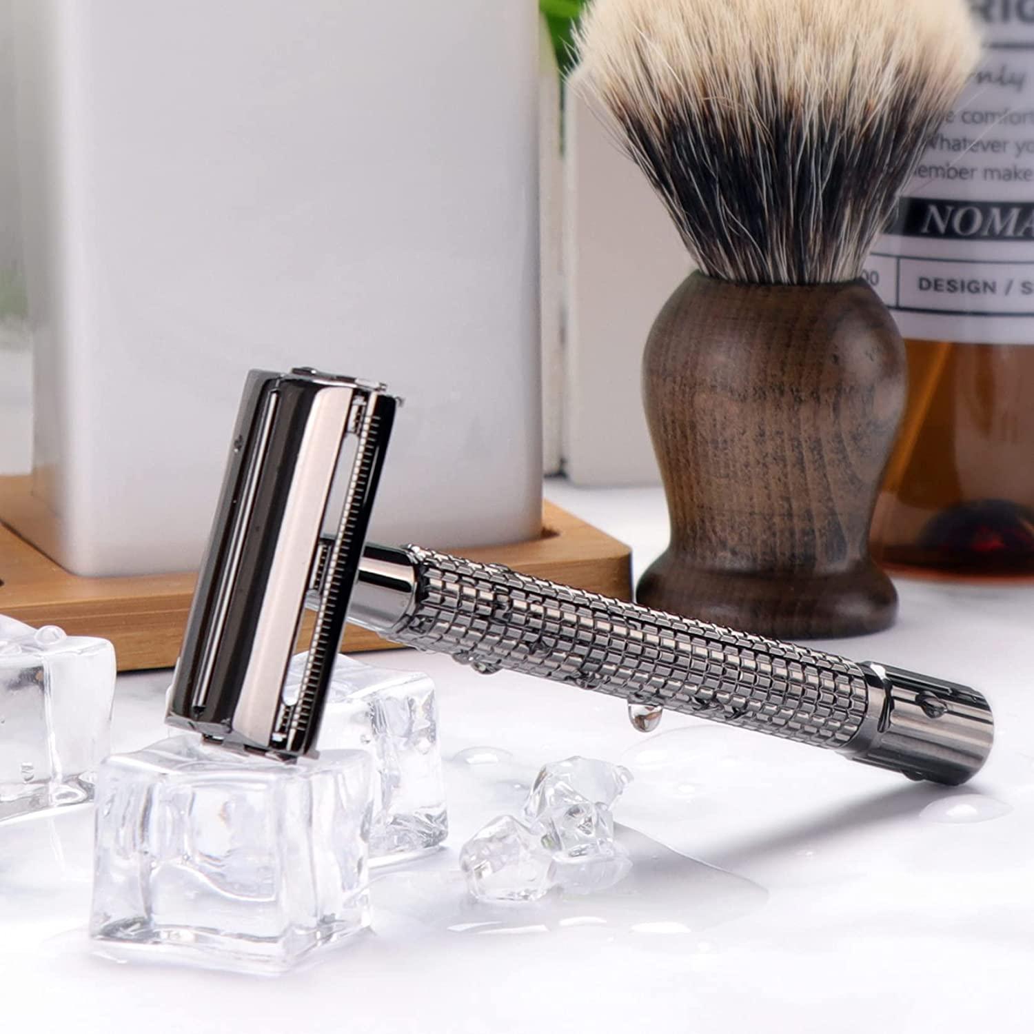 WEISHI Double Edge Safety Razor | Long Handle Butterfly Open Razor ...