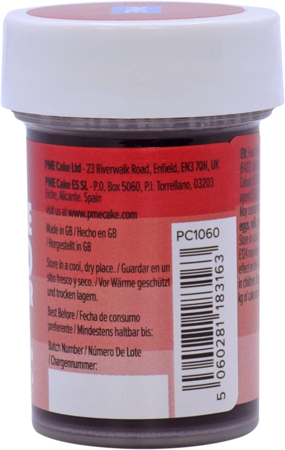 PME Paste Colour Maroon Red 25g - Vibrant Edible Food Coloring (Pack of ...