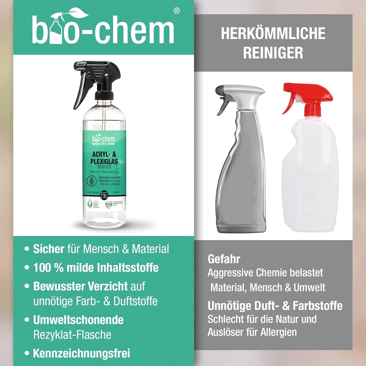 Bio-Chem Acrylic & Plexiglass Cleaner 750ml | Gentle Glass Cleaner for ...