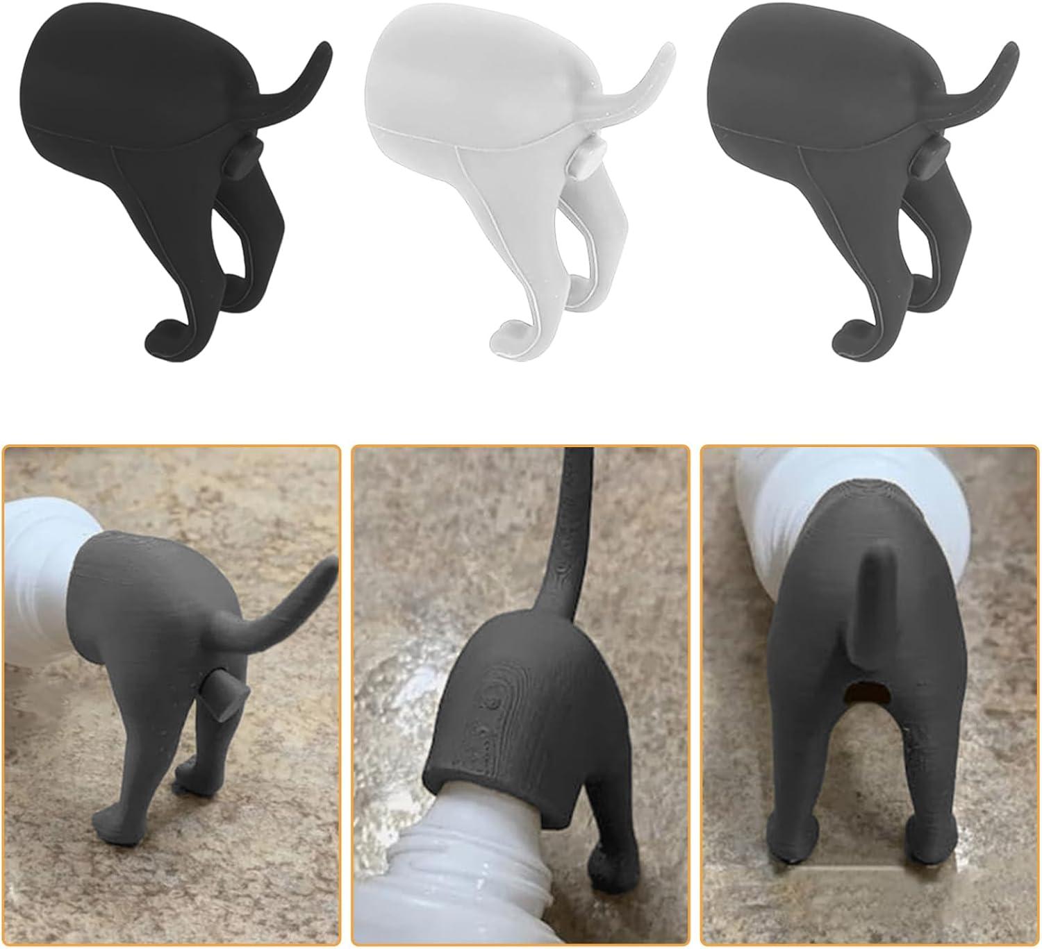 IJHYGD 3 PCs Funny Toothpaste Dispenser & Pooping Dog Butt Caps - Fun ...