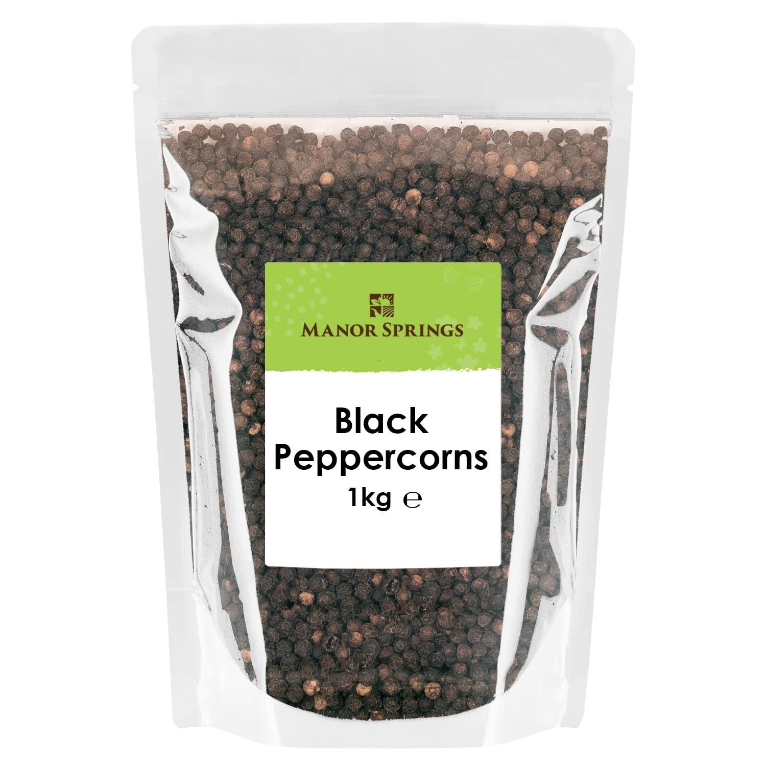 Manor Springs Black Peppercorns 1kg - Premium Quality Spice for ...