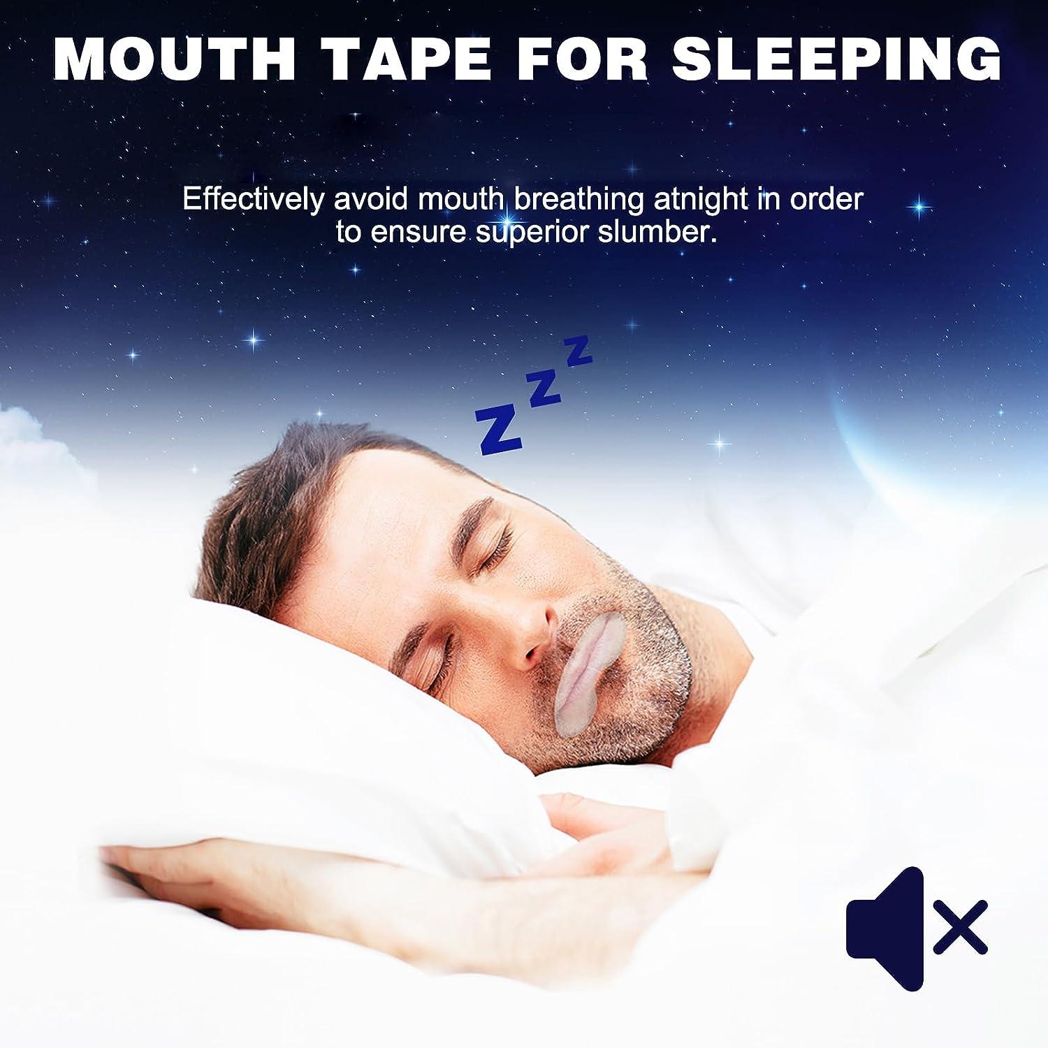 Mouth Tape for Sleeping - Drug-Free Snore & Nasal Strips Solution (90 ...
