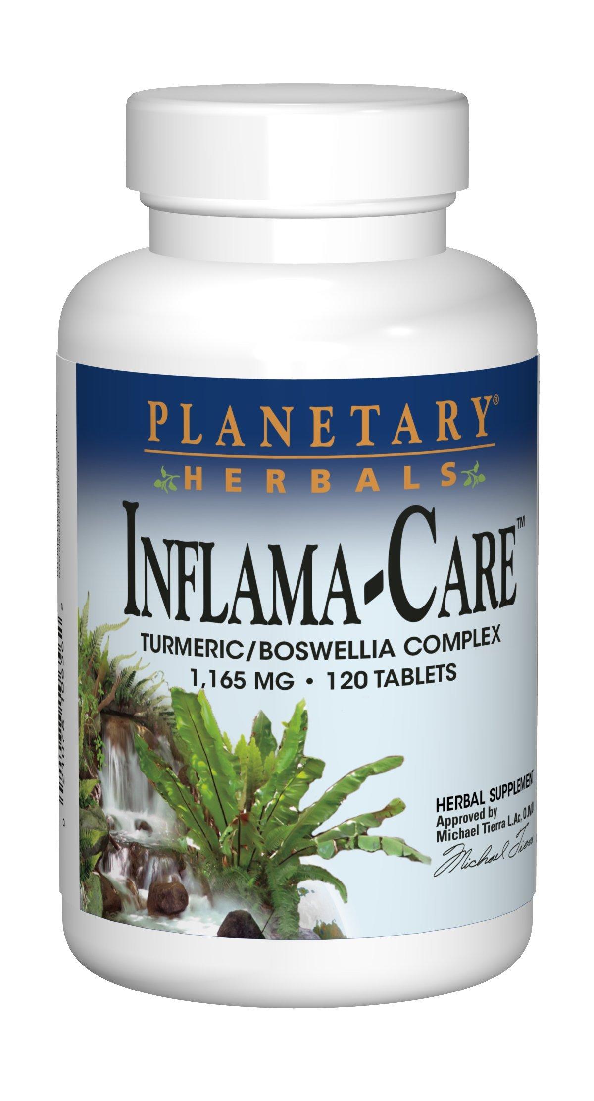 Planetary Herbals Inflama-Care 1165mg Turmeric/Boswellia Complex - 120 ...