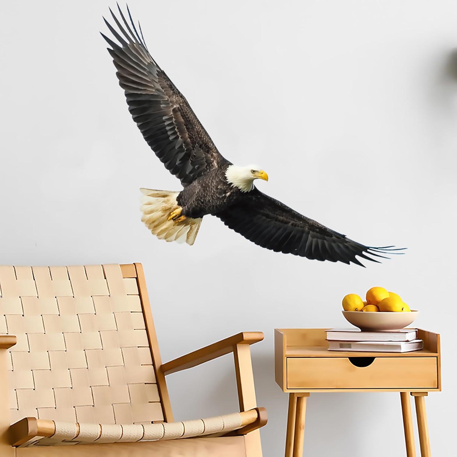 Ambitious Bald Eagle Wall Stickers - Stunning Flying Decals for Bedroom & Office Decor | Buy Now ...