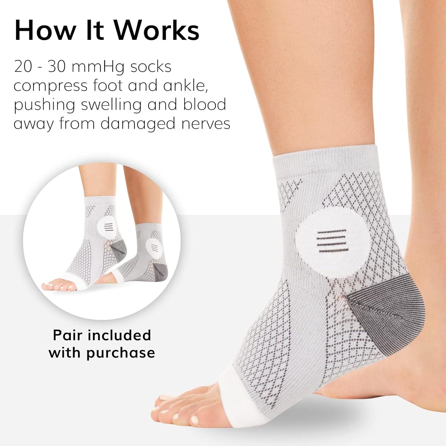 BraceAbility Neuropathy Socks - Peripheral Neuritis Therapy Compression ...