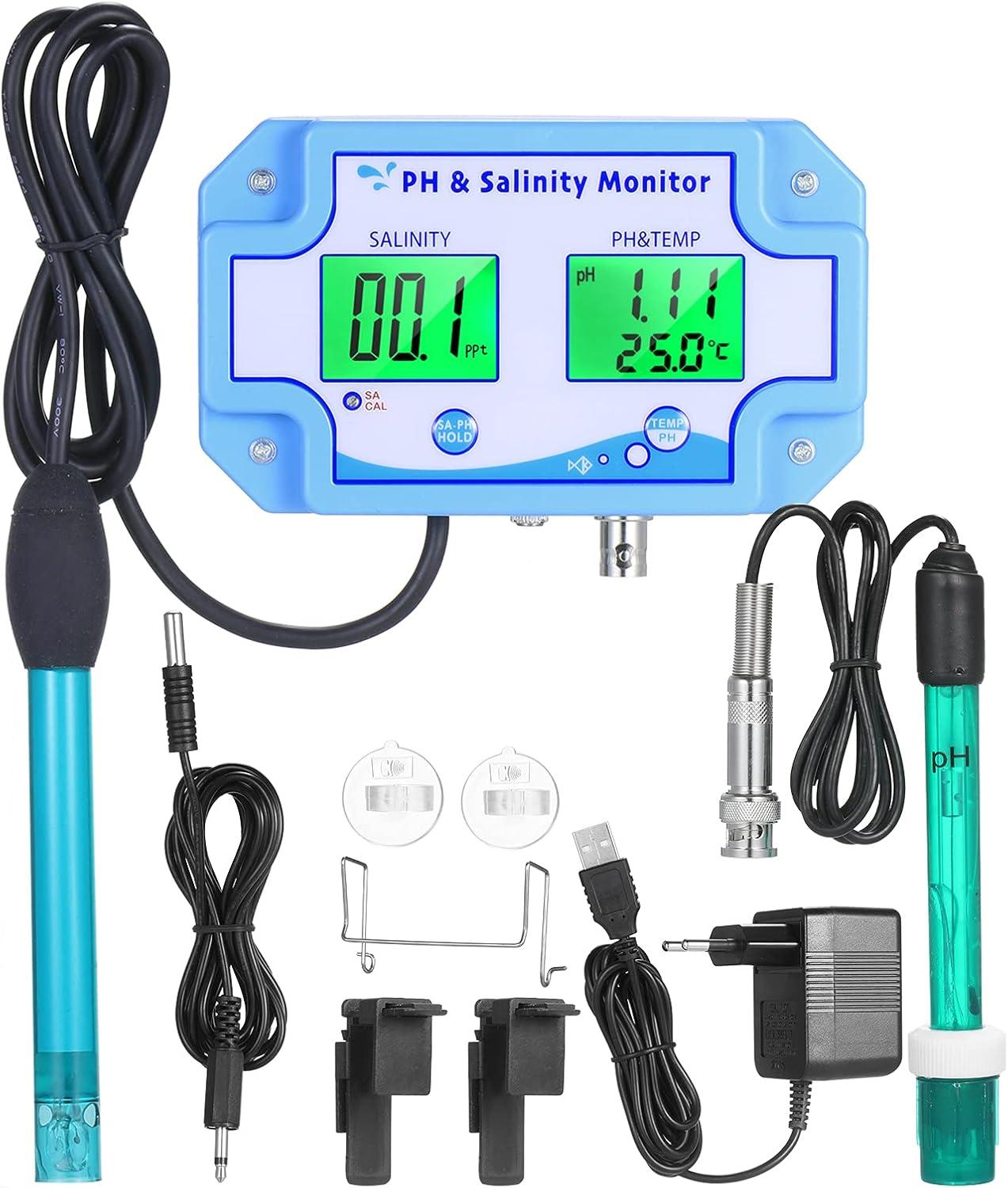 PH & EC Measuring Device - Accurate Salt Content Density and Salinity ...